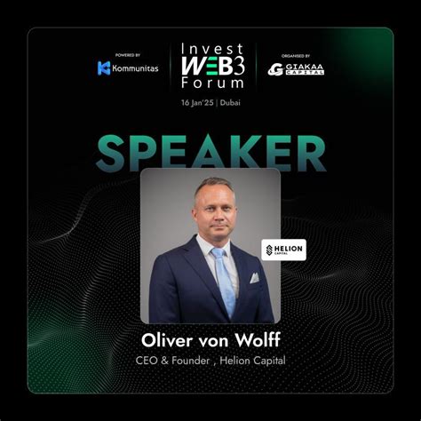 Oliver Von Wolff On Linkedin Iwf2025 Web3 Blockchain Leadership Invest