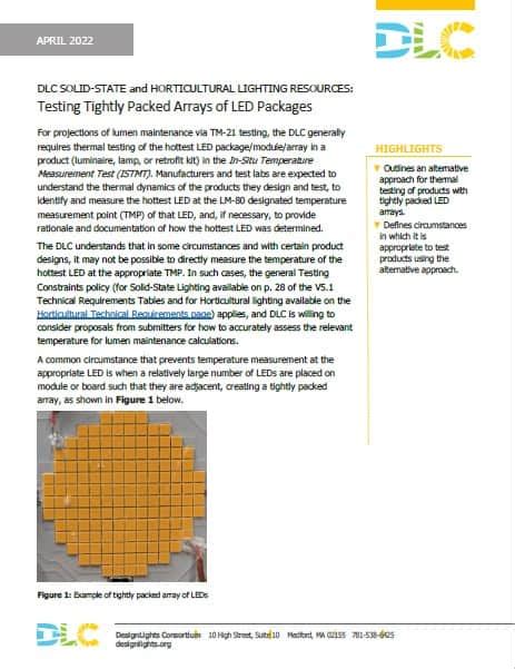 Testing Tightly Packed Arrays Of Led Packages Designlights