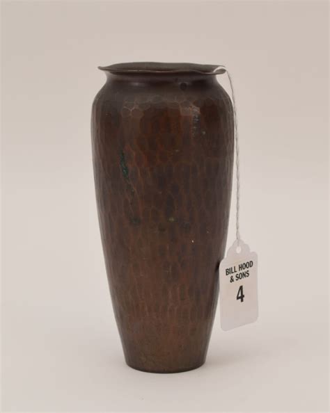 Roycroft Hammered Copper Vase C 1915 A Hammered Copper Vase Warm