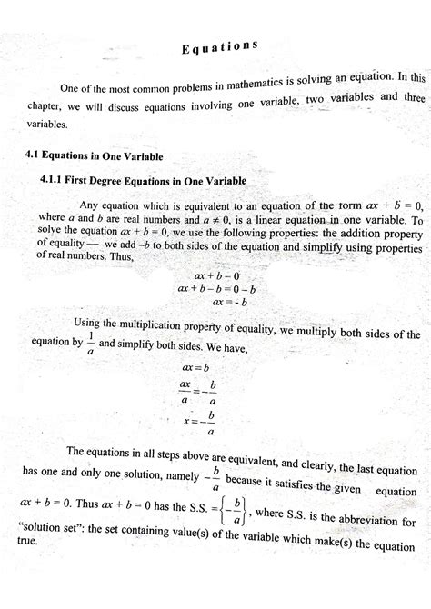 Algebra Equations Lecture Notes Algebra And Trigonometry MSU