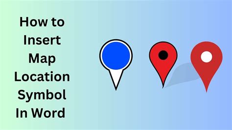 How To Insert Map Location Symbol In Word Microsoft Youtube