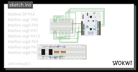7 Segment Anzeige Copy 2 Wokwi Esp32 Stm32 Arduino Simulator