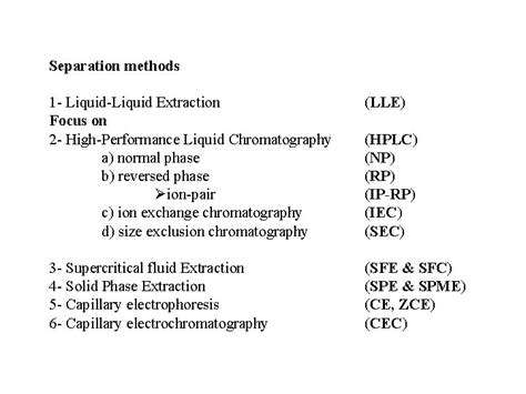 Separation Methods 1 Liquidliquid Extraction Focus On 2