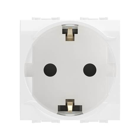 Электрическая розетка с заземлением со шторками белая 2мод ДКС Dkc подробные характеристики