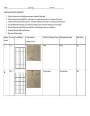 Molecular Geometry Worksheet I 2 Docx NAME Gloria Ngoy SECTION MOLECULAR GEOMETRY WORKSHEET