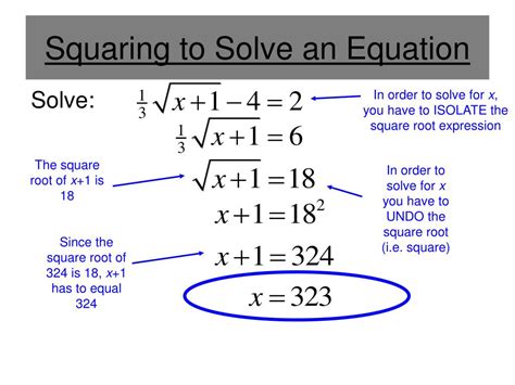 PPT Squaring To Solve An Equation PowerPoint Presentation Free Download ID