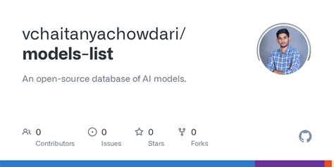 Github Vchaitanyachowdarimodels List An Open Source Database Of Ai