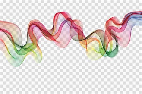 Premium Vector Vector Abstract Colorful Smooth Wave Lines Isolated On