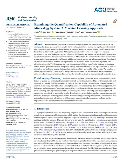 Pdf Examining The Quantification Capability Of Automated Mineralogy System A Machine Learning