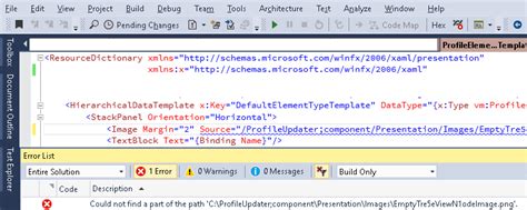 C How To Turn Visual Studio Xaml Validation Errors Into Build Errors Stack Overflow