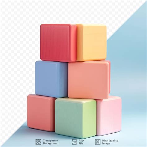 Premium Psd A Stack Of Colorful Cubes With One That Says The Word Daily On The Bottom