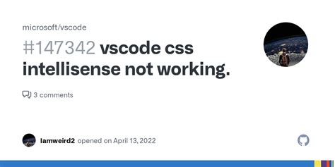vscode css intellisense not working · issue 147342 · microsoft vscode · github