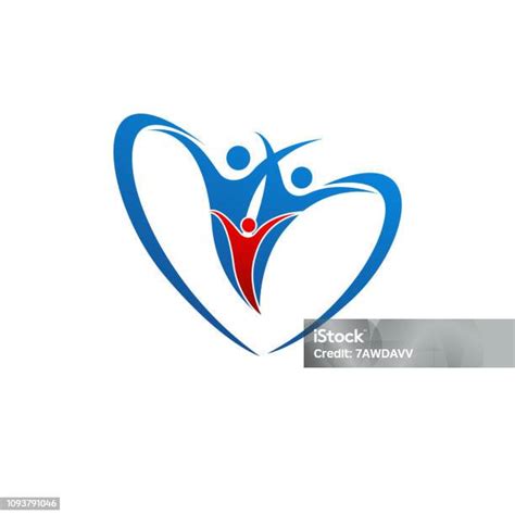 3 인간 가족 사랑 로고 컨셉 디자인입니다 기호 그래픽 템플릿 요소 0명에 대한 스톡 벡터 아트 및 기타 이미지 0명 가족 디자인 Istock
