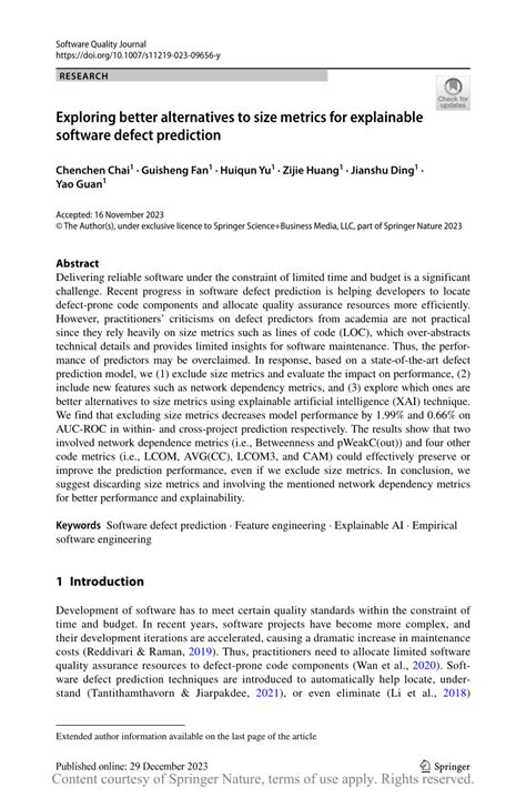 exploring better alternatives to size metrics for explainable software