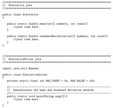 solved write a program that computes and prints the mean and