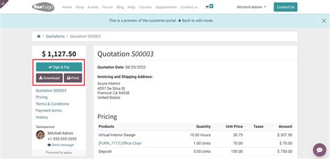 Sales Quotations In Odoo Sales Odoo V Enterprise Edition Book