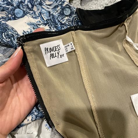 Princess Polly Black And Tan Nude Mesh Corset Size Depop