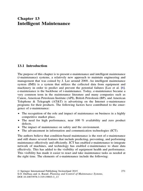 Intelligent Maintenance Pdf Computing