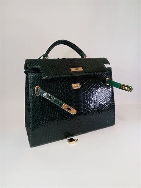 Women Exotic Bag Python Skin Bag Python Leather Shoulder Bag Leather Handbag Evening Bag