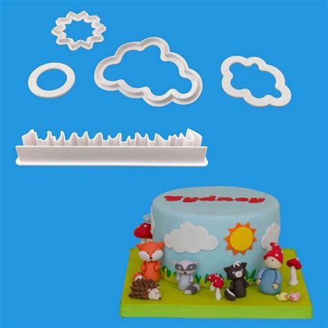 Jual Cutter Rumput Awan Matahari 5in1 Cetakan Bentuk Sun Cloud Grass