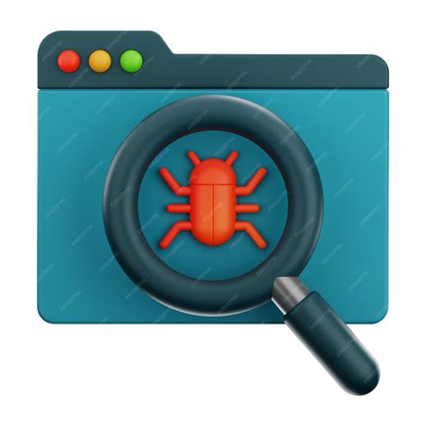 Premium Photo Premium Cyber Debug Web Icon 3d Rendering On Isolated Background