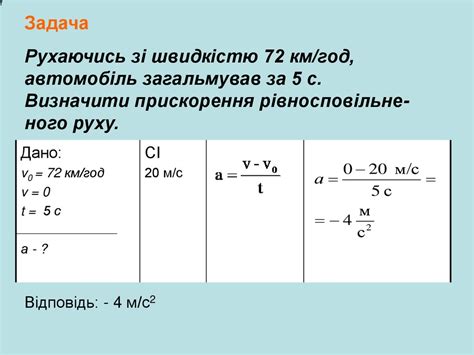 Рівноприскорений прямолінійний рух тіла Прискорення Розвязування задач презентация онлайн