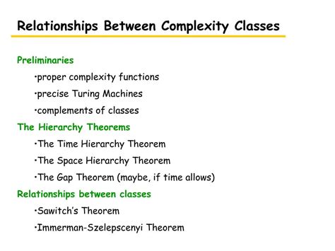 Ppt Relationships Between Complexity Classes Powerpoint Presentation