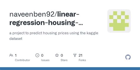 Github Naveenben92 Linear Regression Housing Price Prediction A Project To Predict Housing