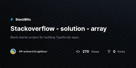 Stackoverflow Solution Array Stackblitz