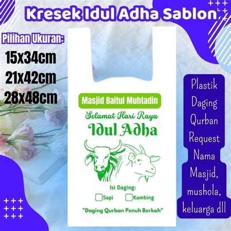 Jual Sablon Plastik Daging Qurban Qurban Idul Adha Sesuai Gambar Dan Reques Tulisan Shopee