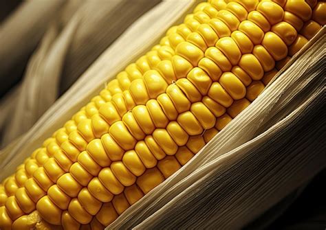 Premium Ai Image An Abstract Closeup Shot Of A Single Corn Kernel Captured With A Macro Lens