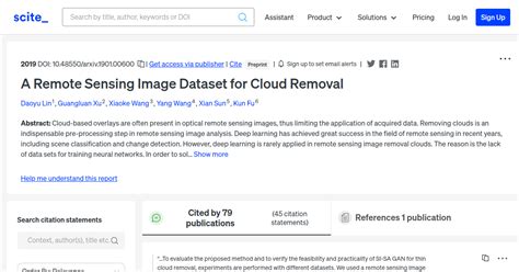 A Remote Sensing Image Dataset For Cloud Removal