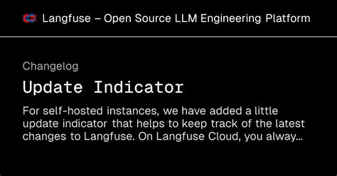 Update Indicator Langfuse