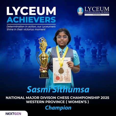 Lyceum International School 𝐎𝐮𝐭𝐬𝐭𝐚𝐧𝐝𝐢𝐧𝐠 𝐏𝐞𝐫𝐟𝐨𝐫𝐦𝐚𝐧𝐜𝐞 𝐛𝐲 𝐋𝐲𝐜𝐞𝐮𝐦 𝐏𝐥𝐚𝐲𝐞𝐫𝐬 𝐚𝐭 𝐍𝐚𝐭𝐢𝐨𝐧𝐚𝐥 𝐂𝐡𝐞𝐬𝐬