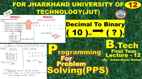 Decimal To Binary Decimal Number System To Binary Number System