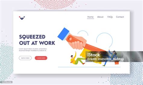 다운스니징 인원 감축 방문 페이지 템플릿 거대한 지도자 손 스윕 비즈니스 사람들 직원 해고 깨끗한에 대한 스톡 벡터 아트 및 기타 이미지 Istock