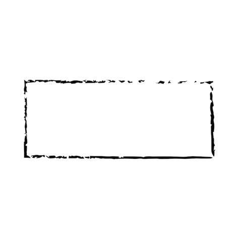 Premium Vector Frame Rectangle Elongated Texture Element Outline Border Grunge Shape Icon