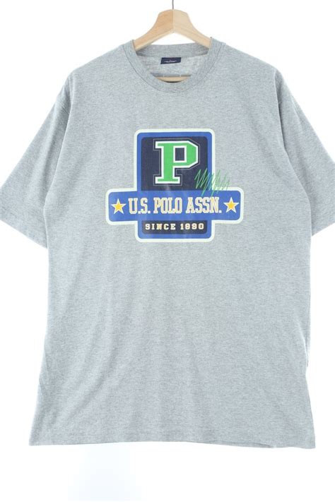 L 브랜드빈티지 반팔 티셔츠 그레이 빅 프린팅 올 세컨웨어헬로마켓