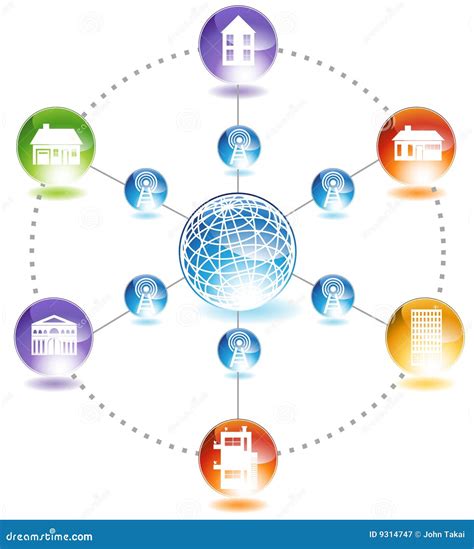 Network Communication Stock Vector Illustration Of Global 9314747