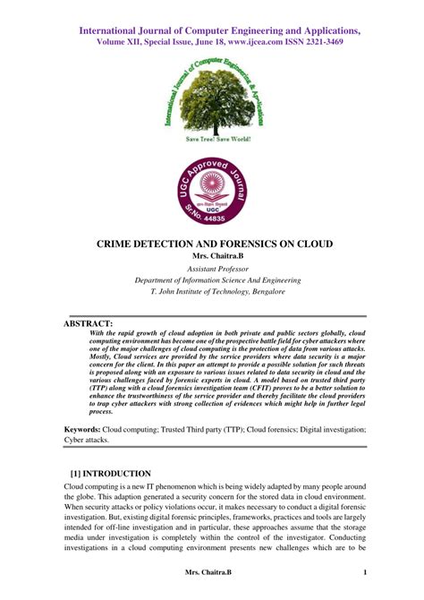 Pdf Crime Detection And Forensics On Cloud