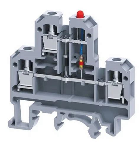 Grey Polyamide Fuse Terminal Block Din Rail Mounting 6 3a At ₹ 30 Piece In Chennai