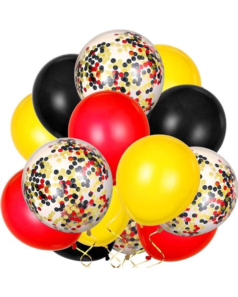 Mickey Mouse Party Decorationsred Yellow Black Latex Balloonsdiy