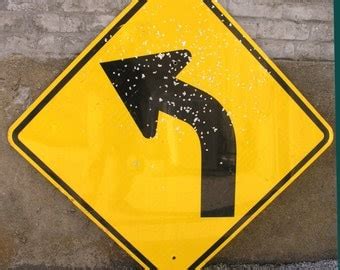 Curved Arrow Sign Etsy