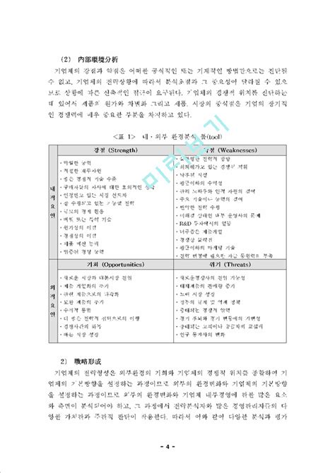 경영전략하에서 경영전략의 중요성 경영전략과 생산전략 경영경제레포트