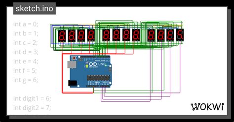 Simulasi Nim 7 Segment Wokwi Esp32 Stm32 Arduino Simulator