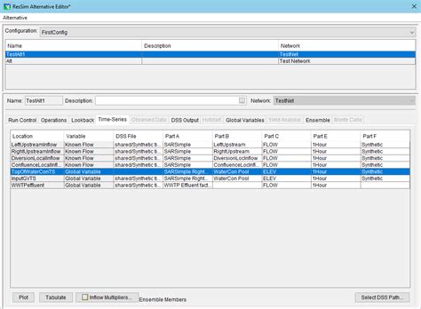 Global Variables Tab