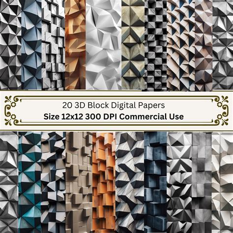 Seamless Cube Block Pattern Background Paper Seamless Block Pattern