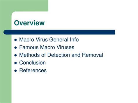 PPT Macro Viruses PowerPoint Presentation Free Download ID 709101