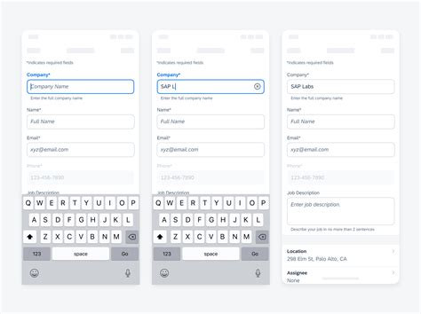 Text Input Form For Sap Fiori Ios Design