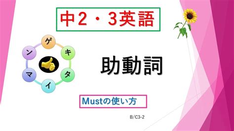 B C4 1 中23英語 助動詞 mustの使い方 YouTube